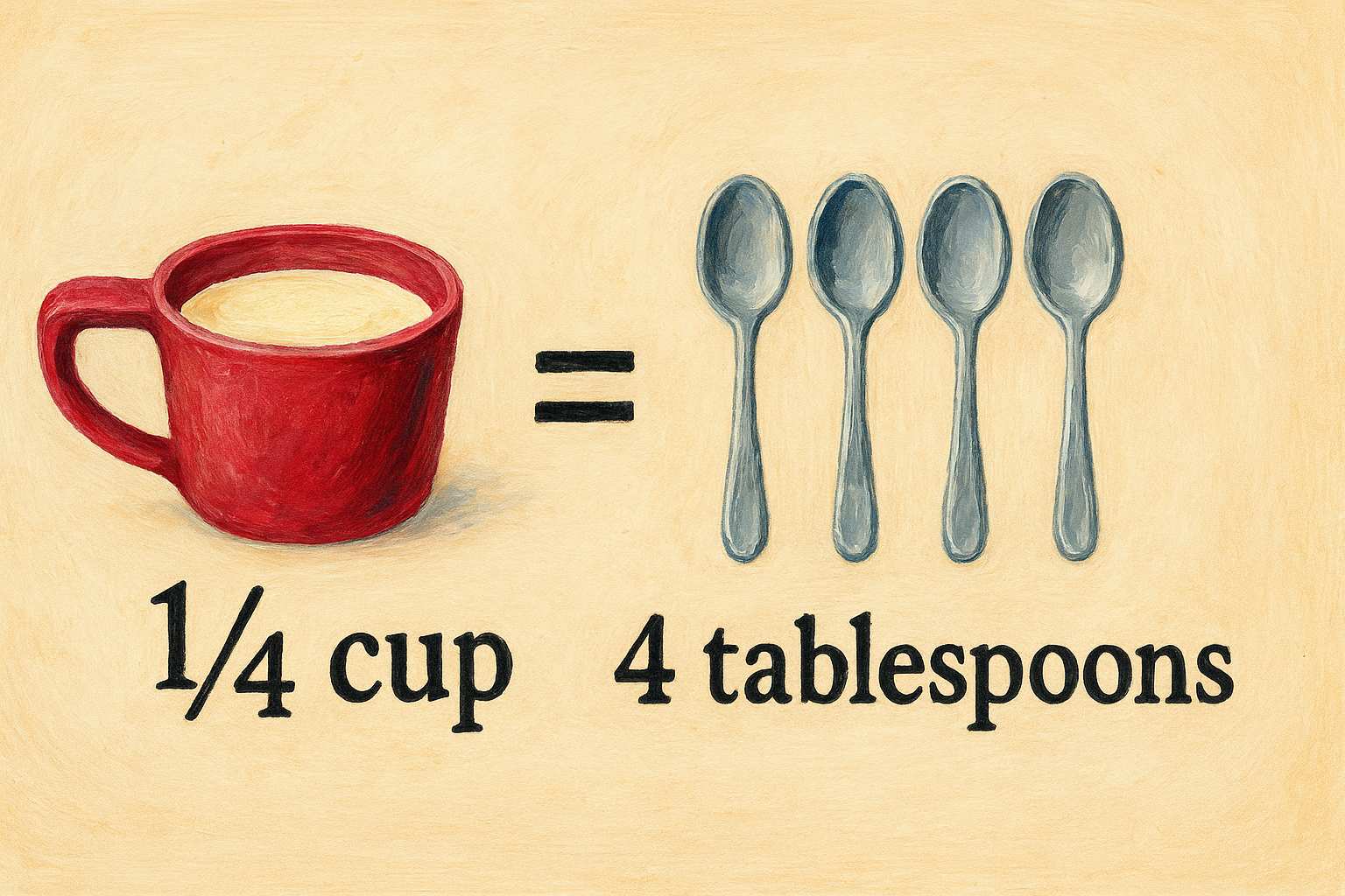 How Many Tablespoons Are in 1/4 Cup?